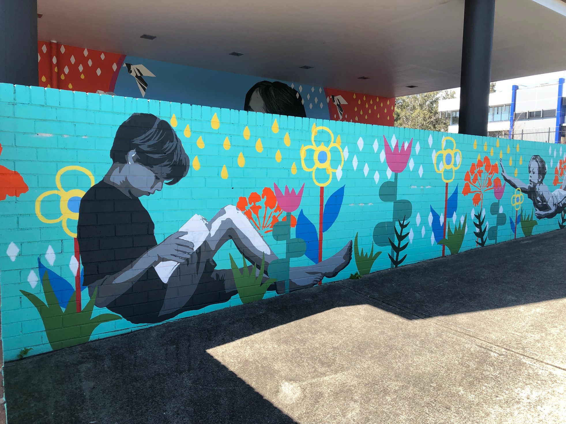 Narellan Library Murals, a wall of public art – Camden History Notes