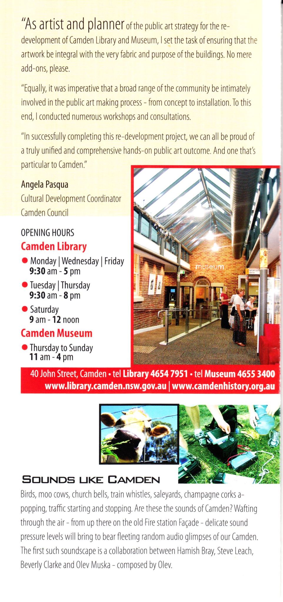 Camden Library and Museum public art – Camden History Notes