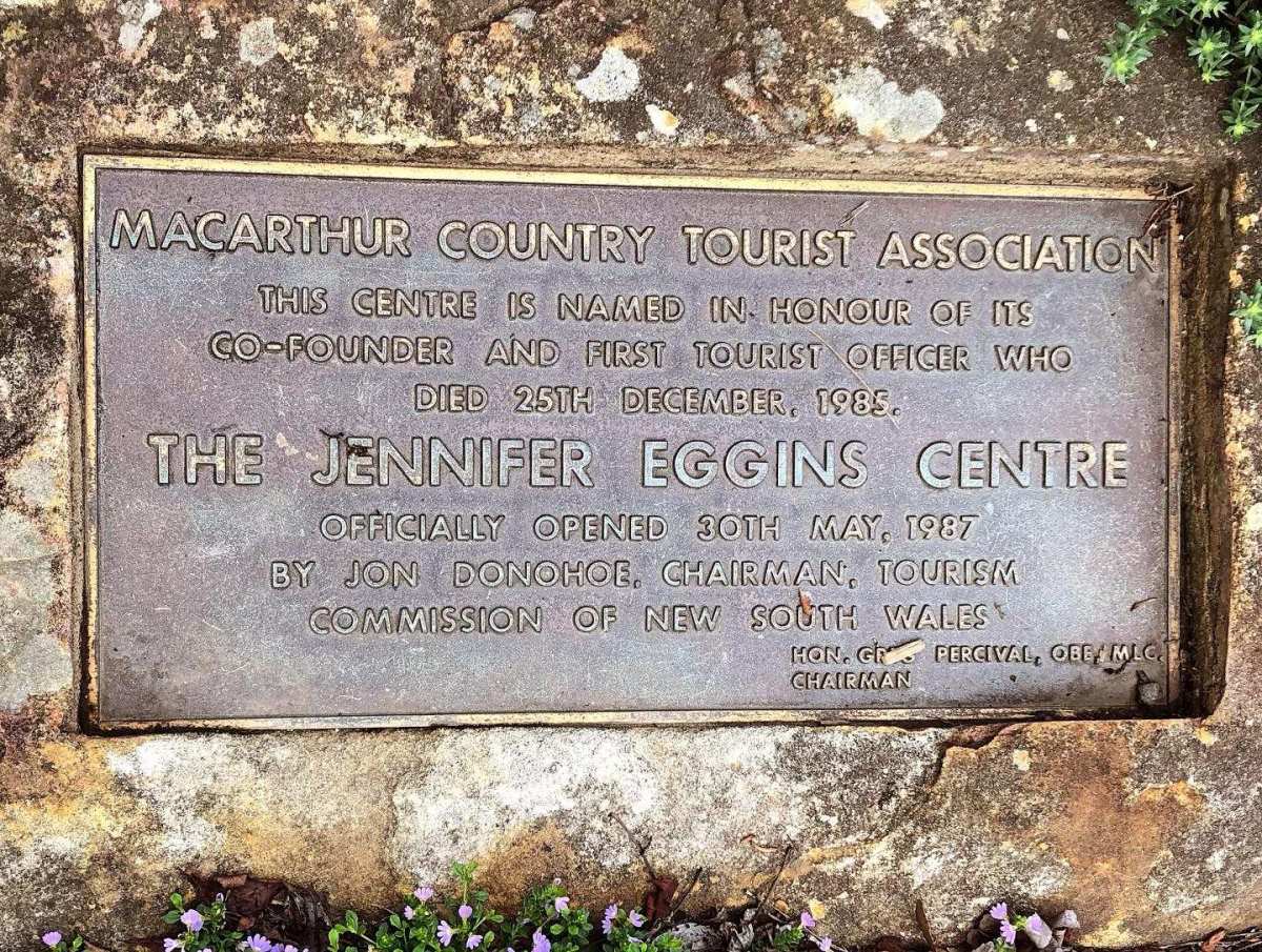 Memorial plaque to Jennifer Eggins, a founder of local tourism – Camden ...