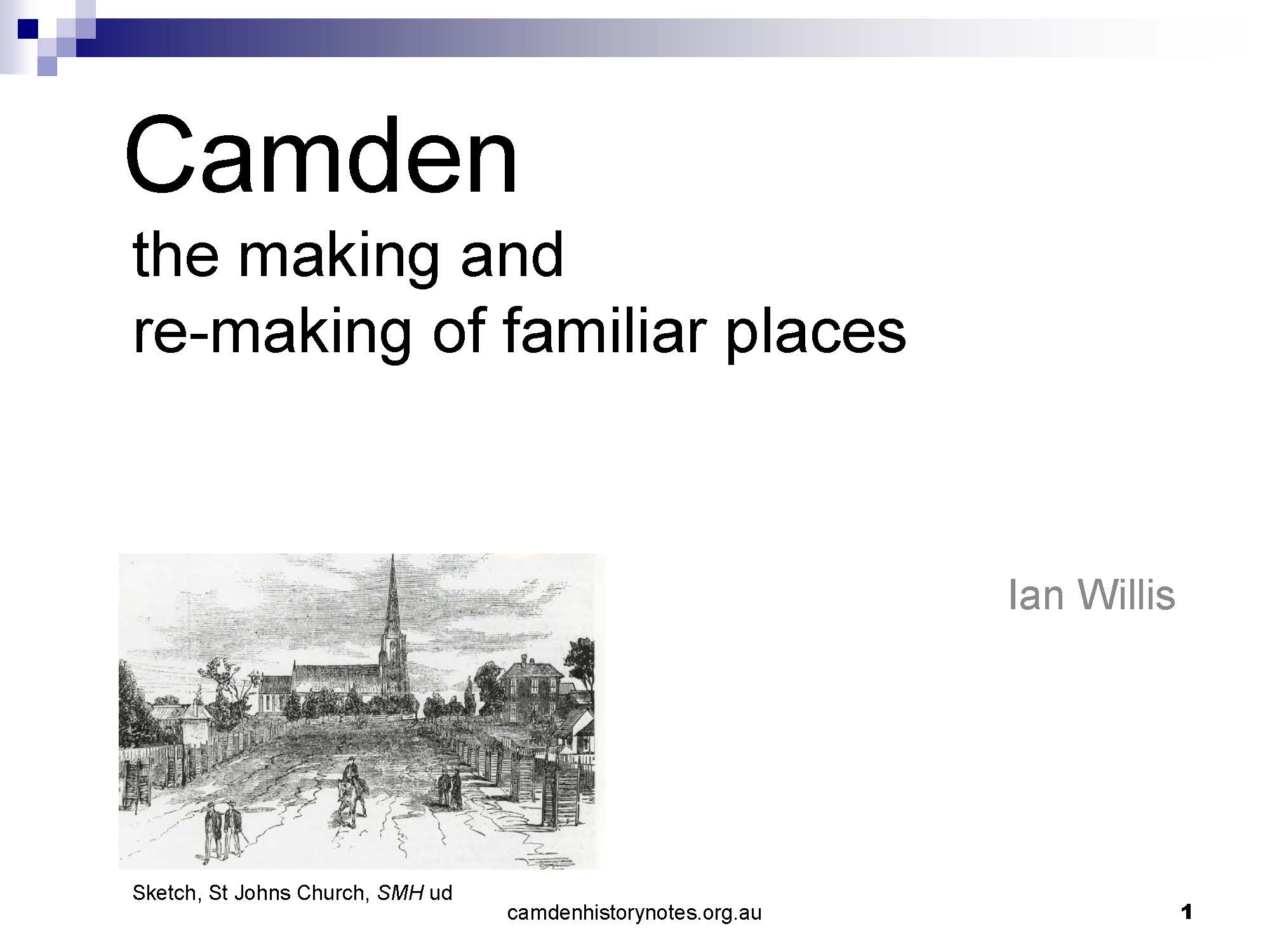 Camden, the making and re-making of familiar places – Camden History Notes